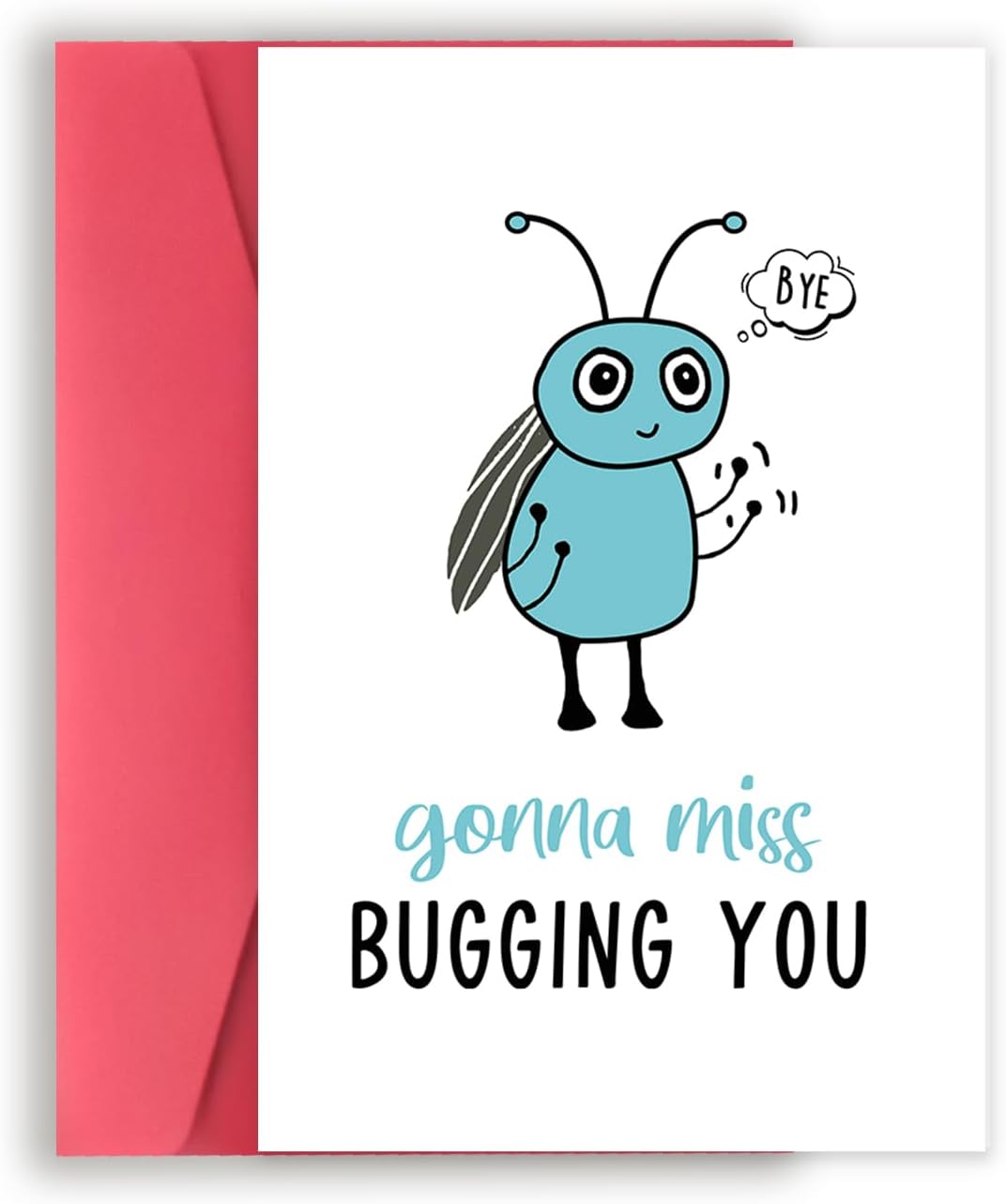 Amazon.com : Missonemi Funny Coworker Leaving Card, Cute Goodbye Card ...