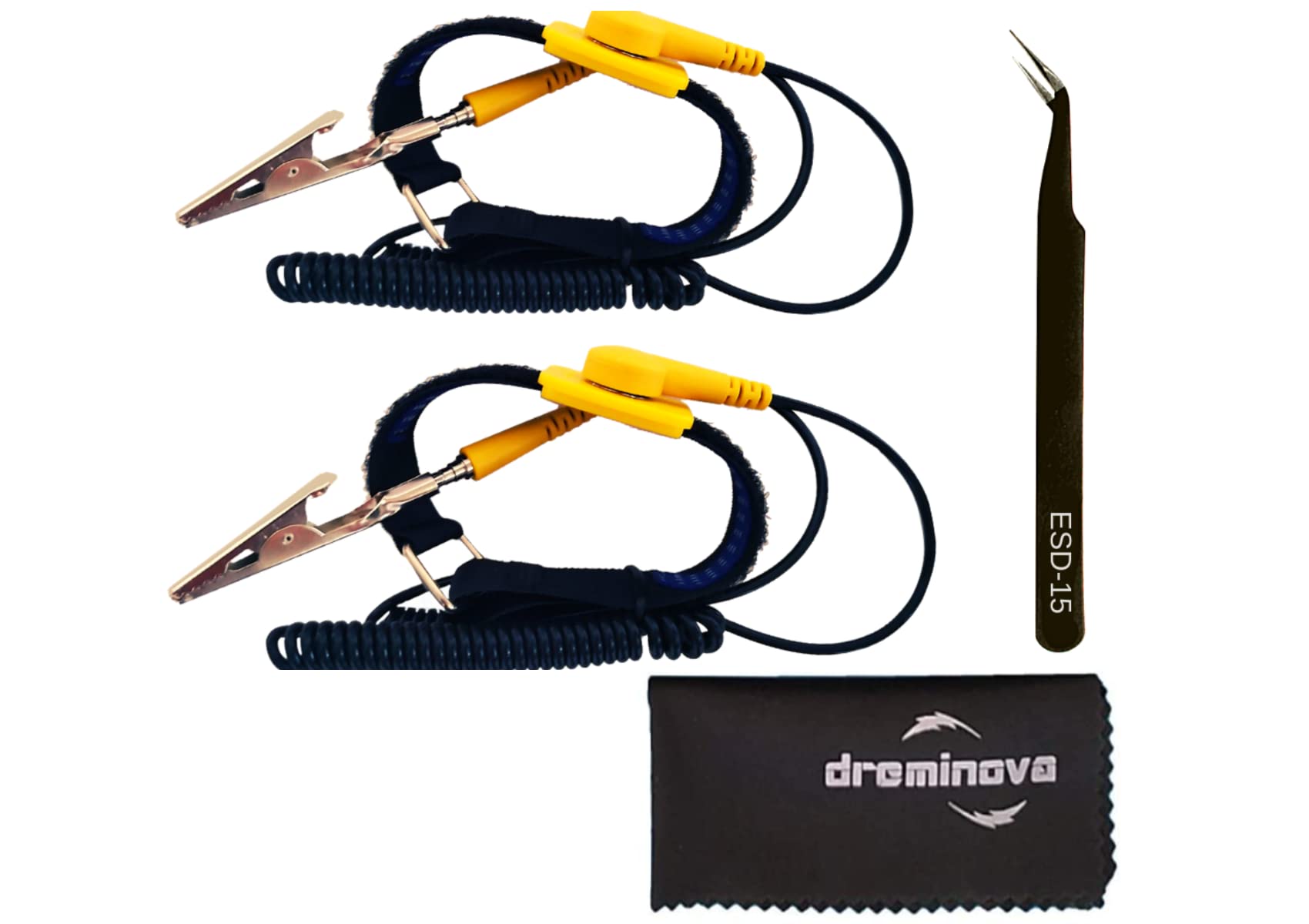 Safe ESD Anti Static Wrist Strap Band Long Earthing Wristband Ground ...