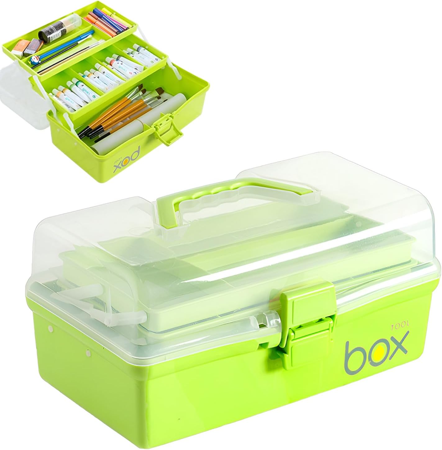 3 Layers Art Storage,Medical Box,Plastic Craft Storage Boxes with ...