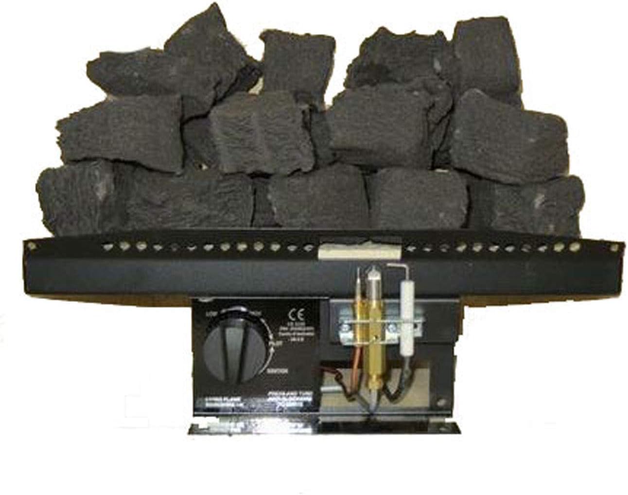 The Stove Wizard 16" Living Flame Gas Fire Tapered T3 Inset Fire Tray ...
