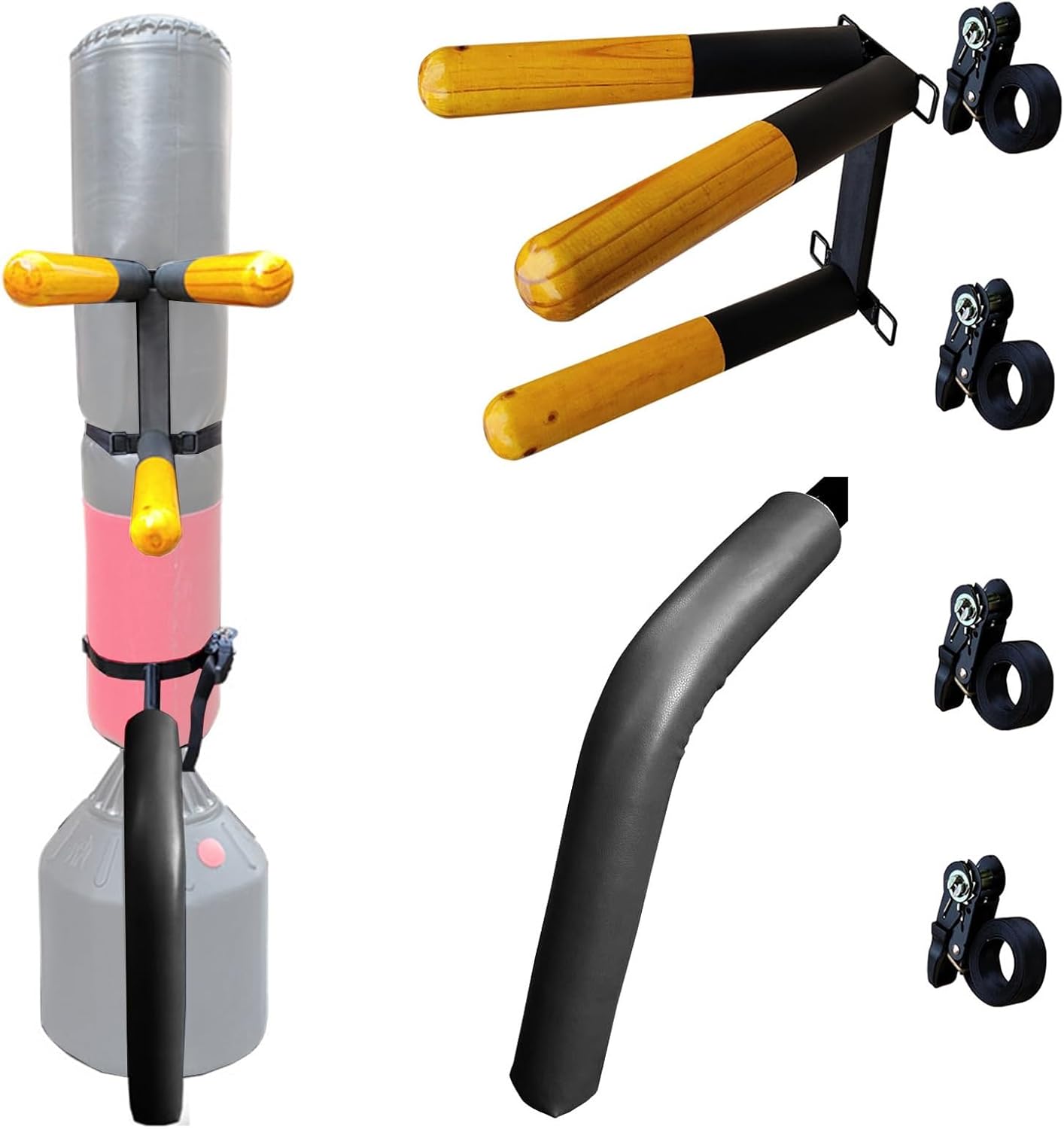 Amazon.com: YANBI Wing Chun Wooden Dummy Free Standing, Adjustable Kung ...