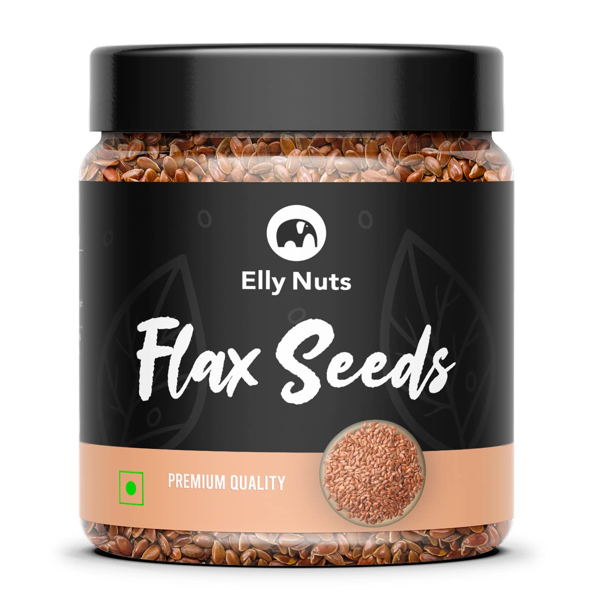 Elly Nuts Flax Seeds Fibre Rich Alsi Seeds, Raw Flax Seeds, Diet Snack ...