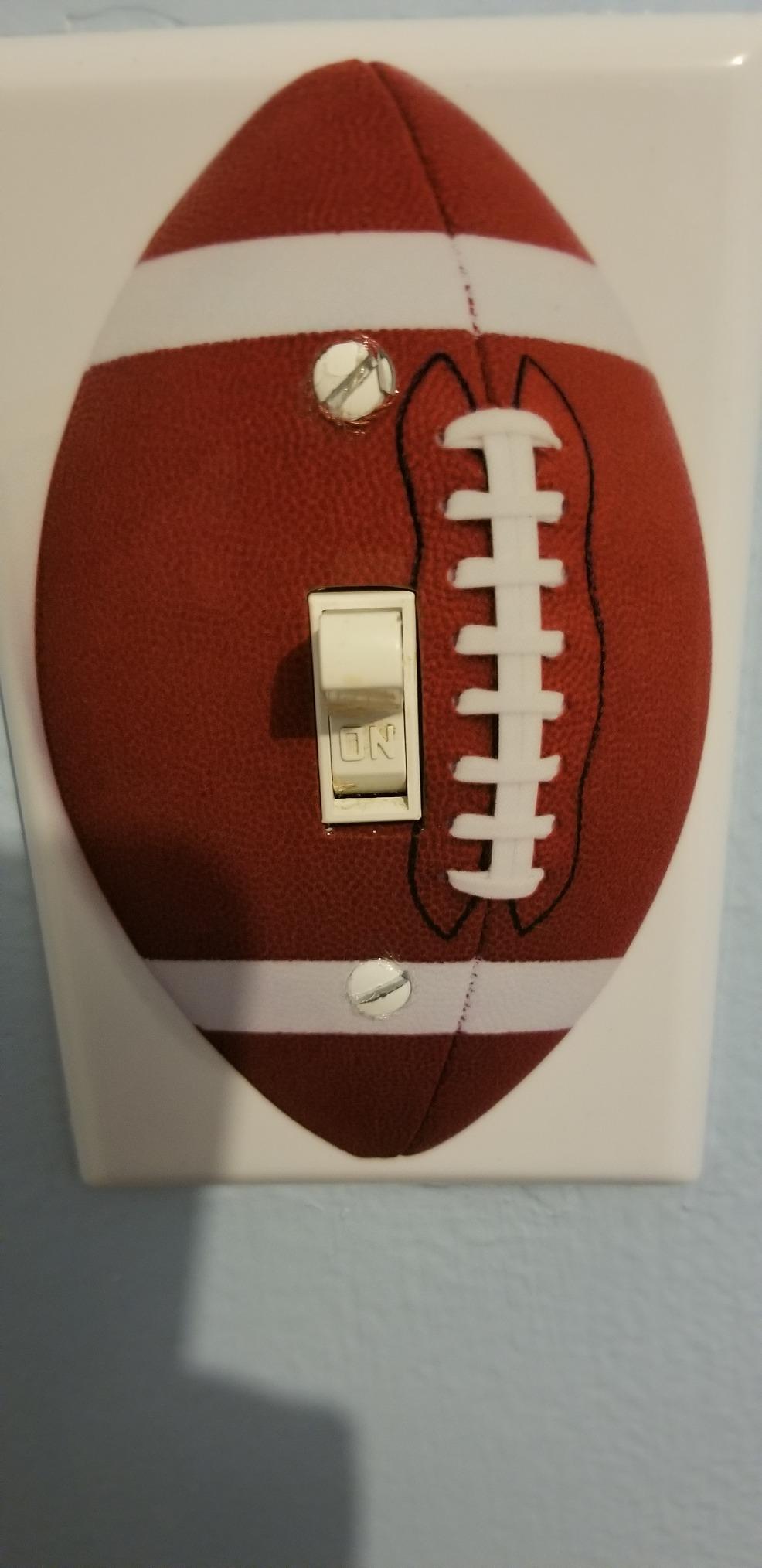 Football - Plastic Wall Decor Toggle Light Switch Plate Cover - Amazon.com