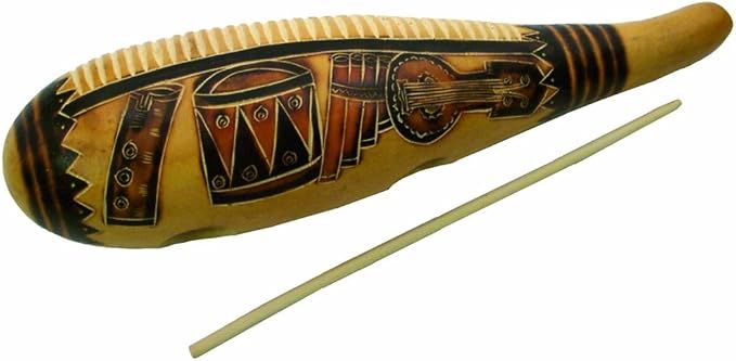 Amazon.com: Traditional Gourd Guiro with Wooden Striker : Toys & Games