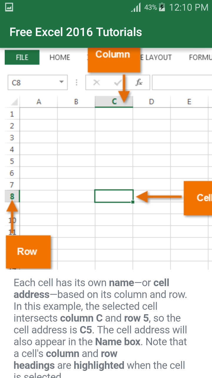 Learn Excel 2016 - App on Amazon Appstore