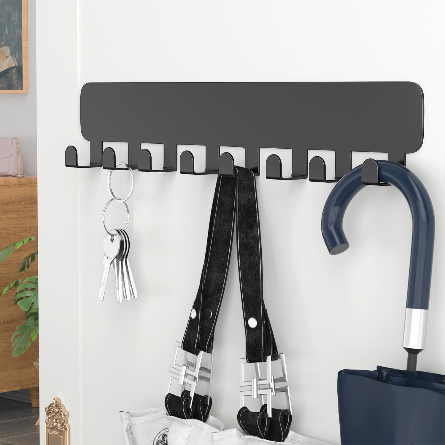 pickpiff Key Holder for Wall Self Adhesive, Key Hooks with 8 Hooks Wall ...