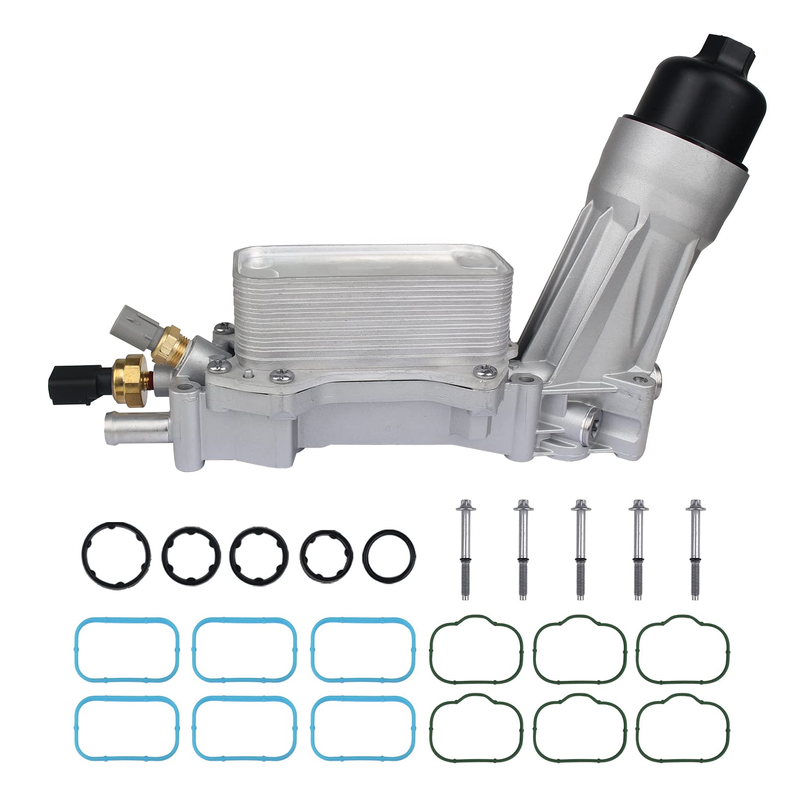 Amazon.com: KUSATEC Aluminum Engine Oil Cooler Filter Housing Adapter ...