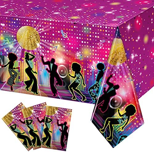 Amazon.com: Beistle Disco Tablecover, 54” x 108” – Plastic Table Cloth ...