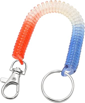 Amazon.com: Mini Skater 7" Colorful Retractable Coil Spring Keychain ...