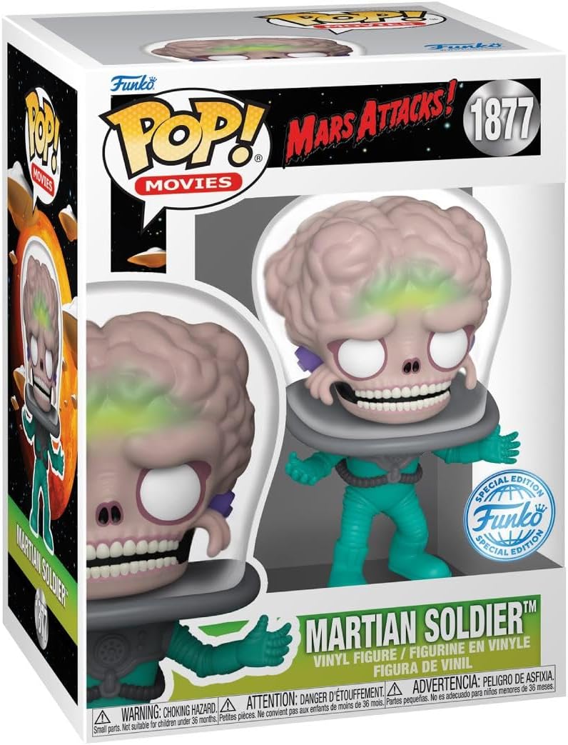 Amazon.com: Funko POP! Movies: Mars Attacks - Soldier (Styles May Vary ...
