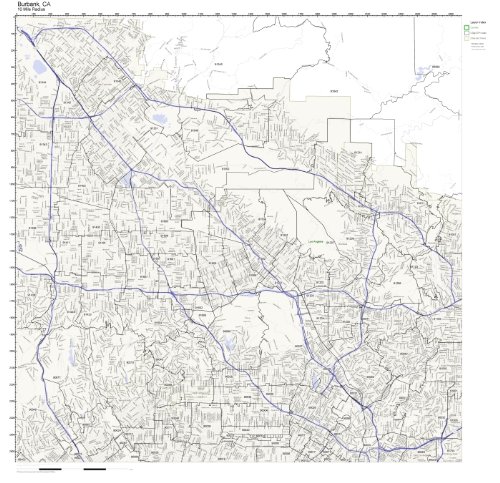 Amazon.com: Burbank, CA ZIP Code Map Laminated : Office Products
