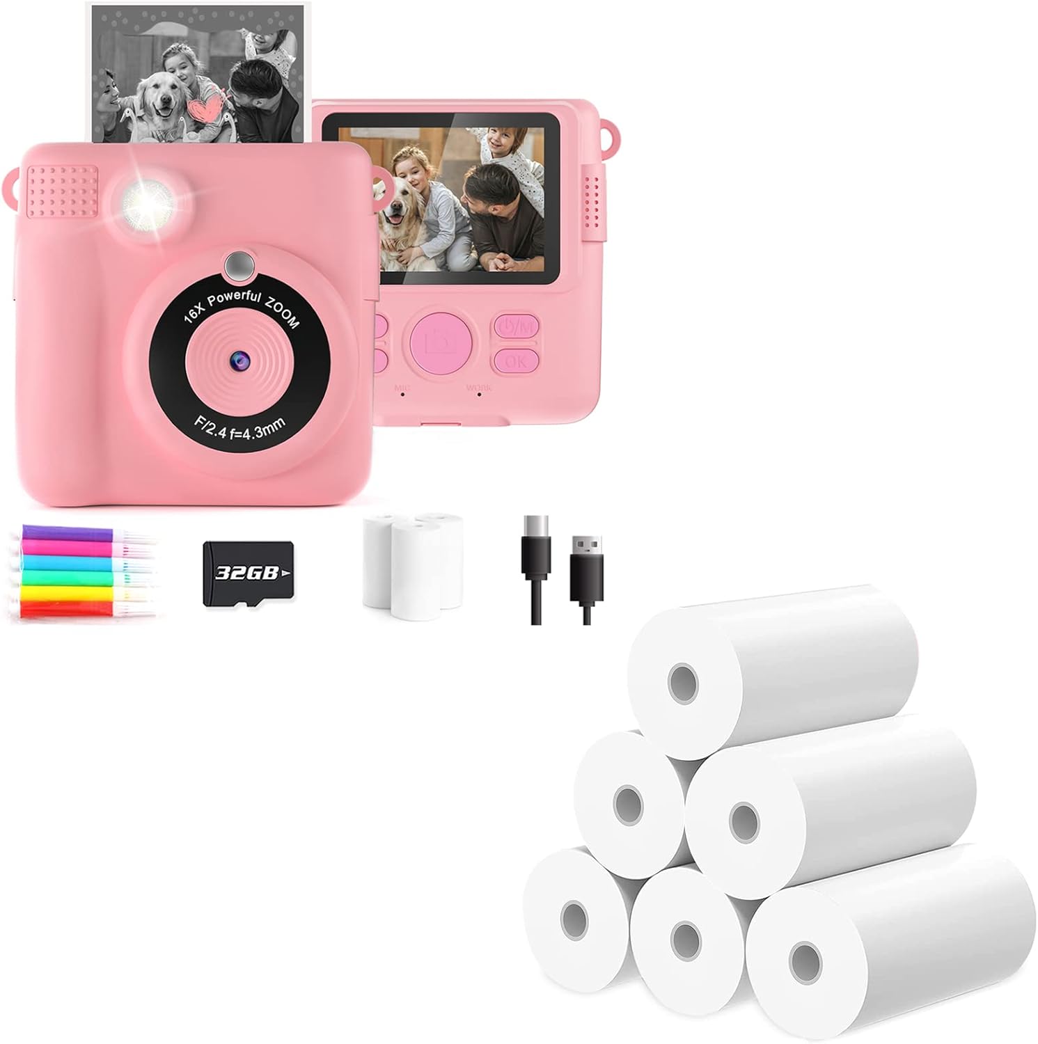 Amazon.com : Anchioo Instant Print Camera Kit and Printer Paper Kit ...