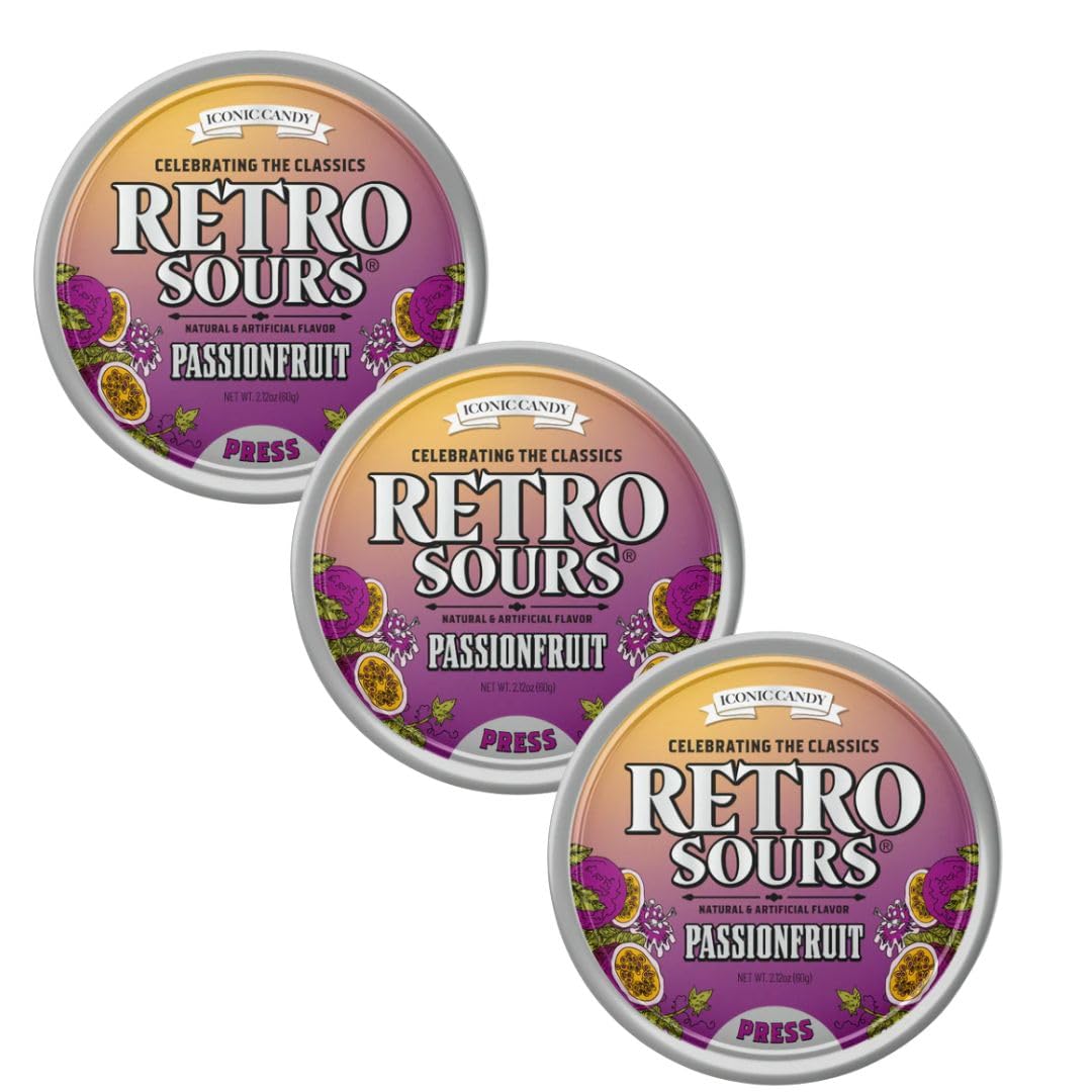 Amazon.com : Retro Sours - Passion Fruit Hard Candy - Tart & Tangy 3 ...