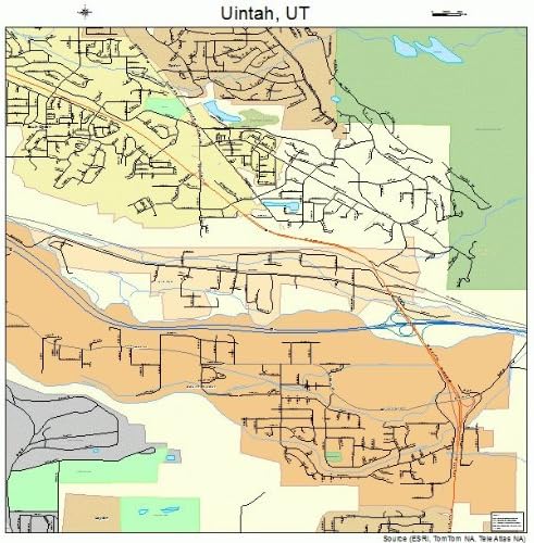 Amazon.com: Large Street & Road Map of Uintah, Utah UT - Printed poster ...