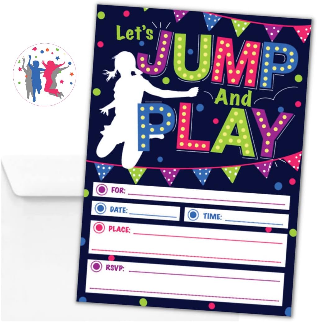 Amazon.com : Hat Acrobat 30 Jump Birthday Party Invitations with ...