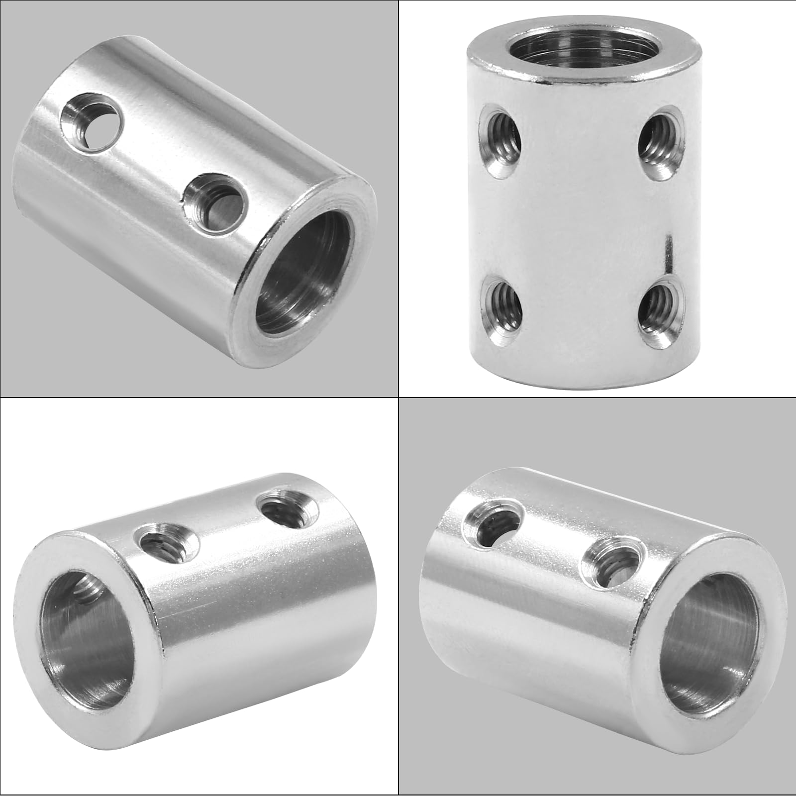 Snapklik.com : 2 Pcs Bore Rigid Coupling Set 10mm To 10mm Shaft Coupler ...