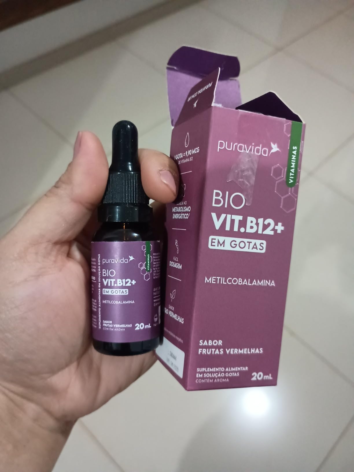 Bio Vit B12 - Vitamina B12 em Gotas 20ml | Metilcobalamina, Sabor Frutas Vermelhas : Amazon.com ...