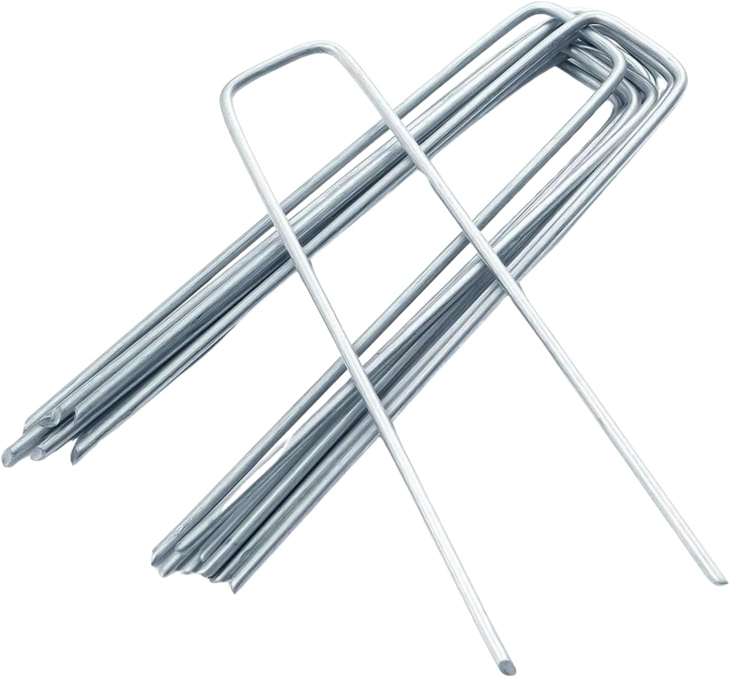 Metro Garden Artificial Grass Pegs U-Shaped Turf Pins with Bevelled ...