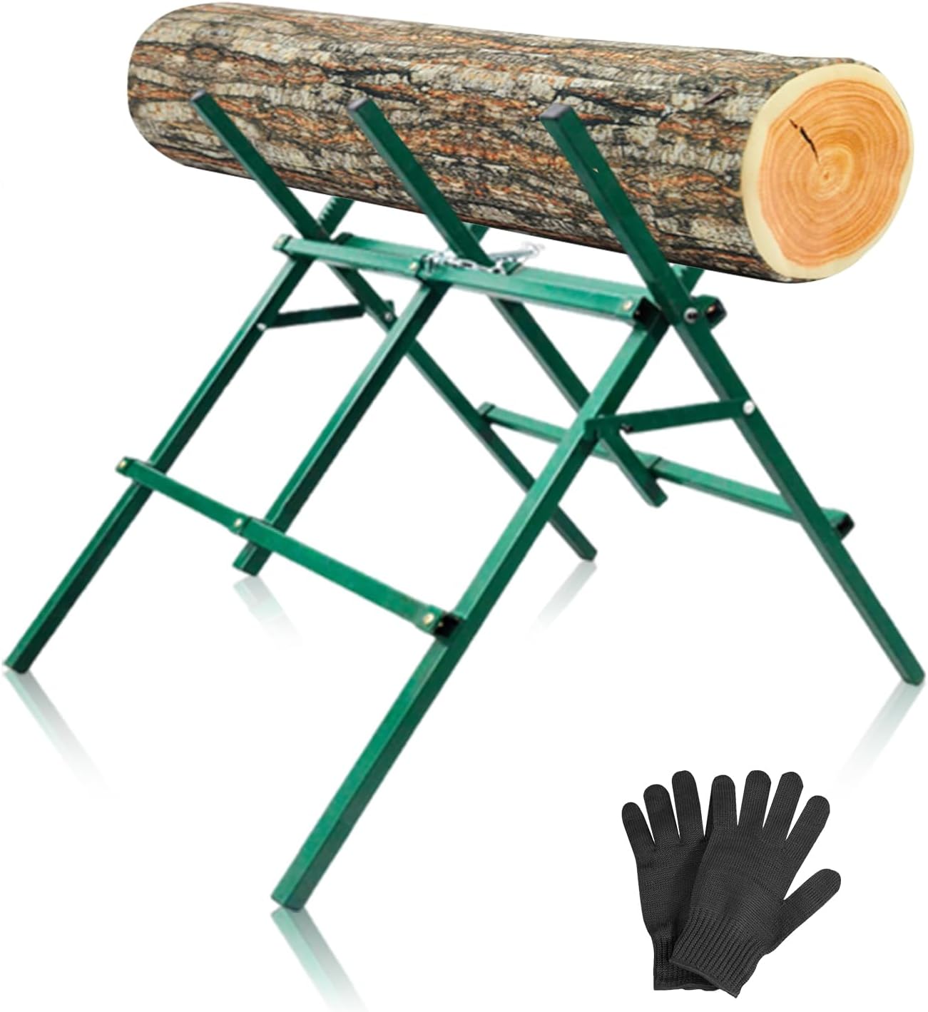 Amazon.com: Mkienhy Log saw horse adjustable & folding sawhourse, heavy ...