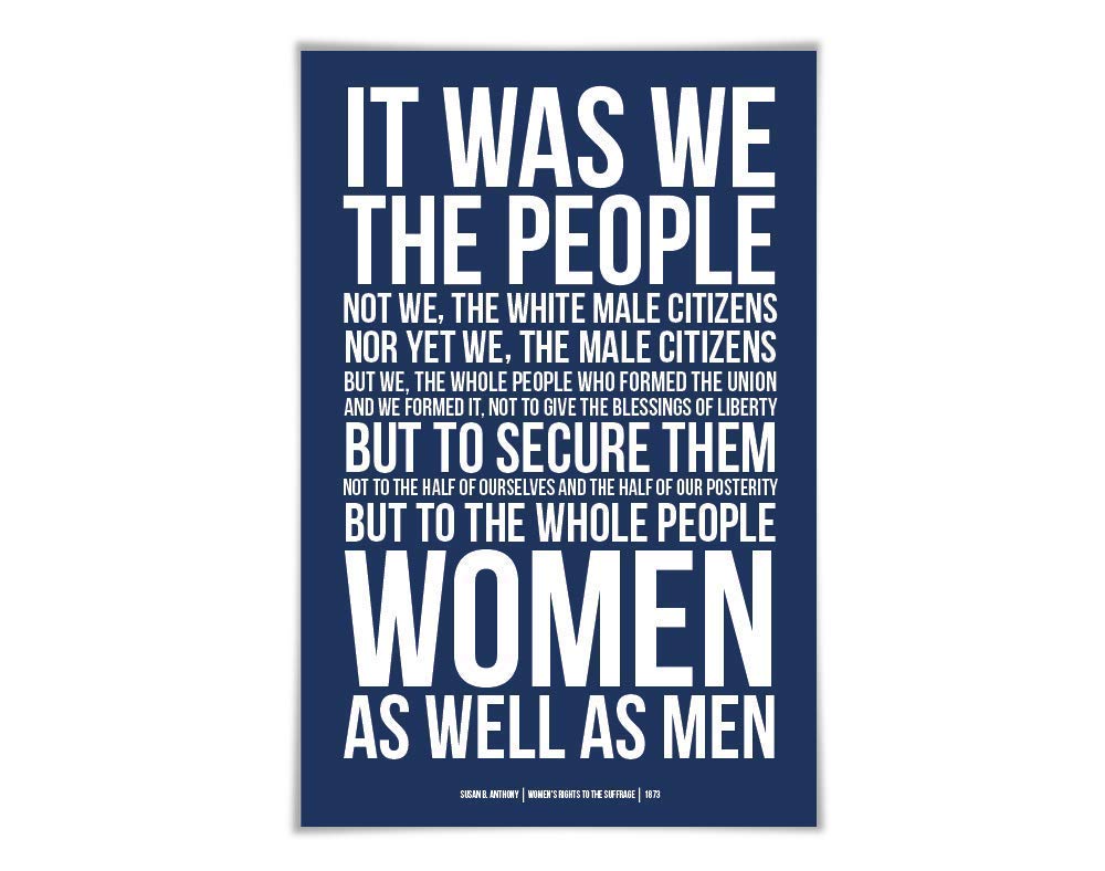 Amazon.com: Susan B. Anthony Speech Quote Art Print. 60 Colours/8 Sizes ...