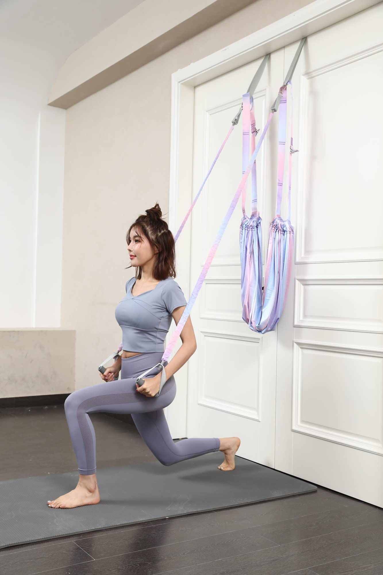 JOFREY Leg Stretcher Strap, Stretching Equipment with Door Anchor ...