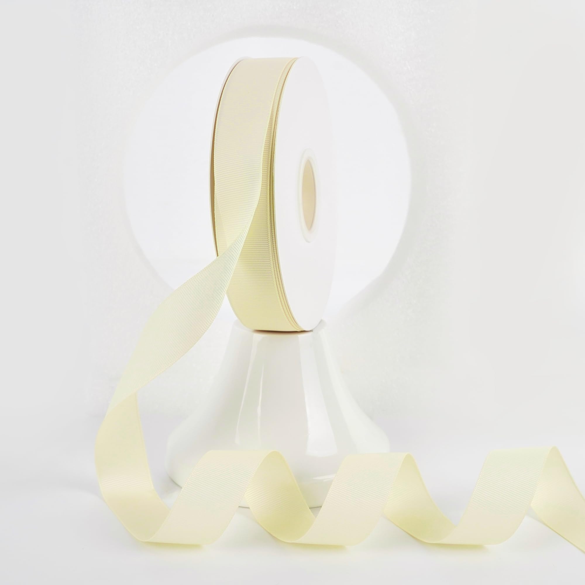 Amazon.com: MEEDEE Ivory Grosgrain Ribbon 1 Inch Cream Grosgrain Hair ...