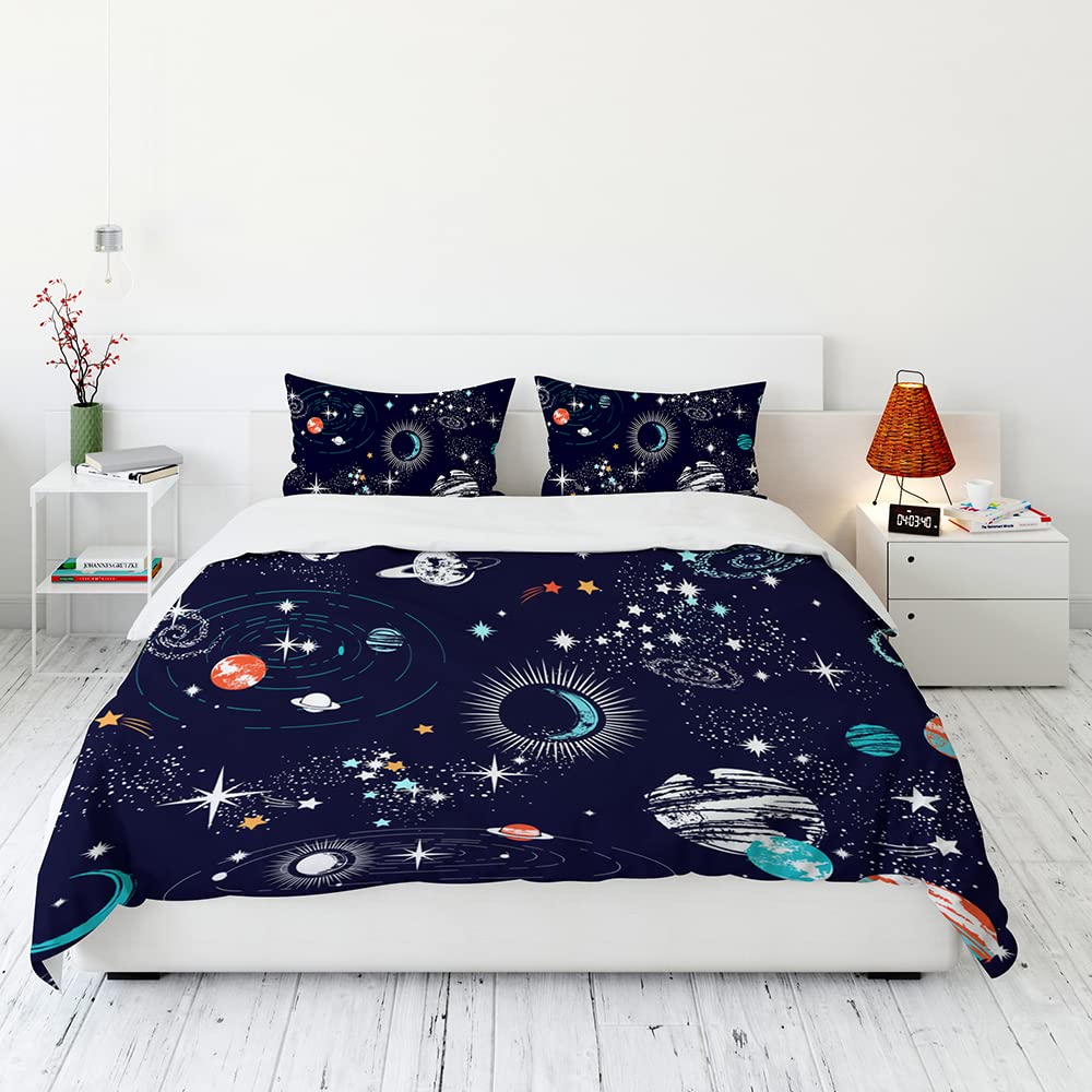 Galaxy Space Comforter Set Full Size for Kids Teens Universe Adventure ...