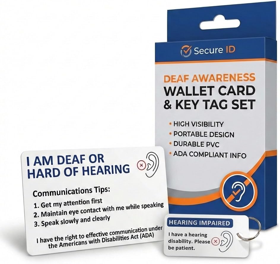 Amazon.com: Hard of Hearing Deaf Awareness Hearing Impairment Wallet ...