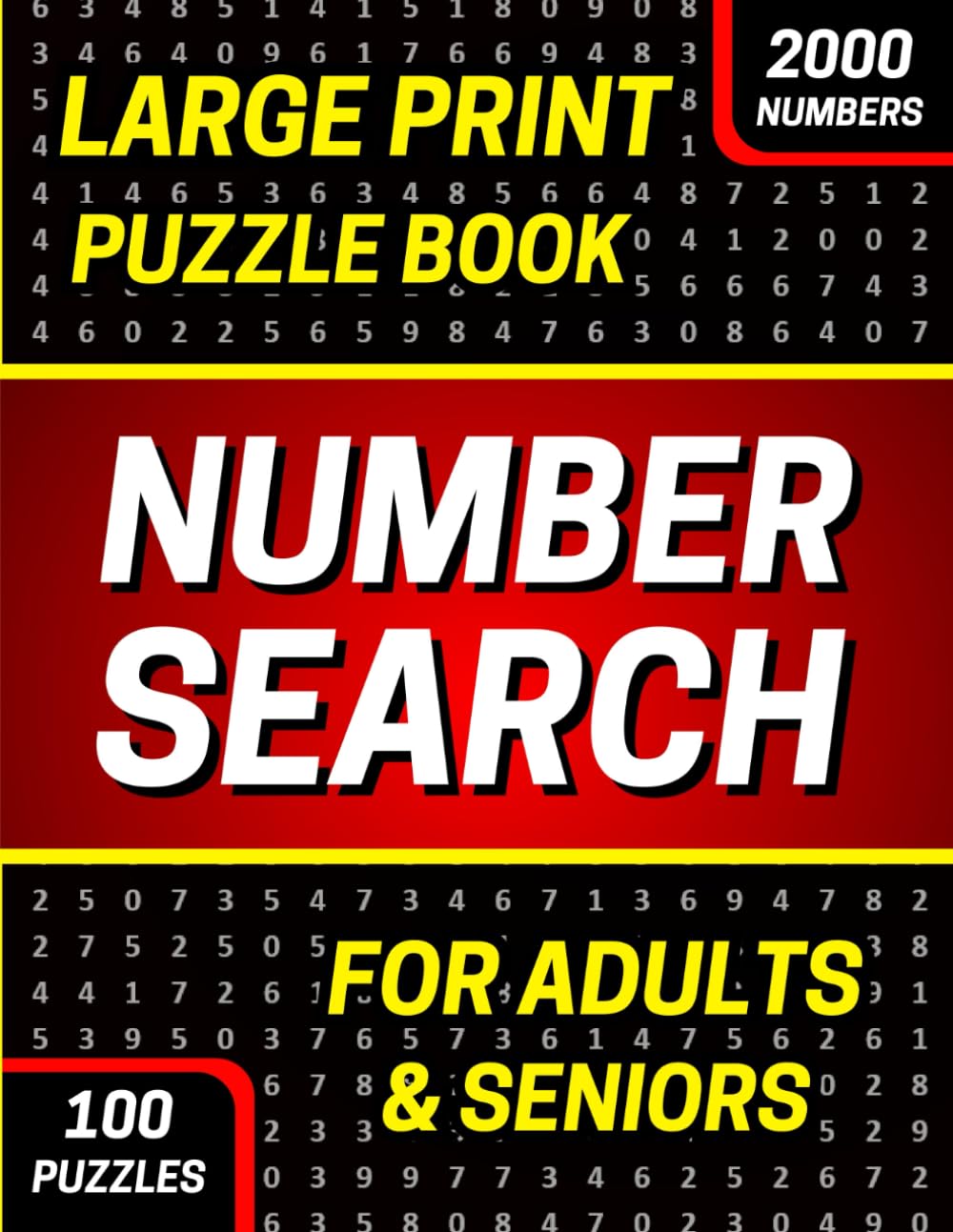 Number Search Puzzle Book for Adults and Seniors: 100 Large print ...