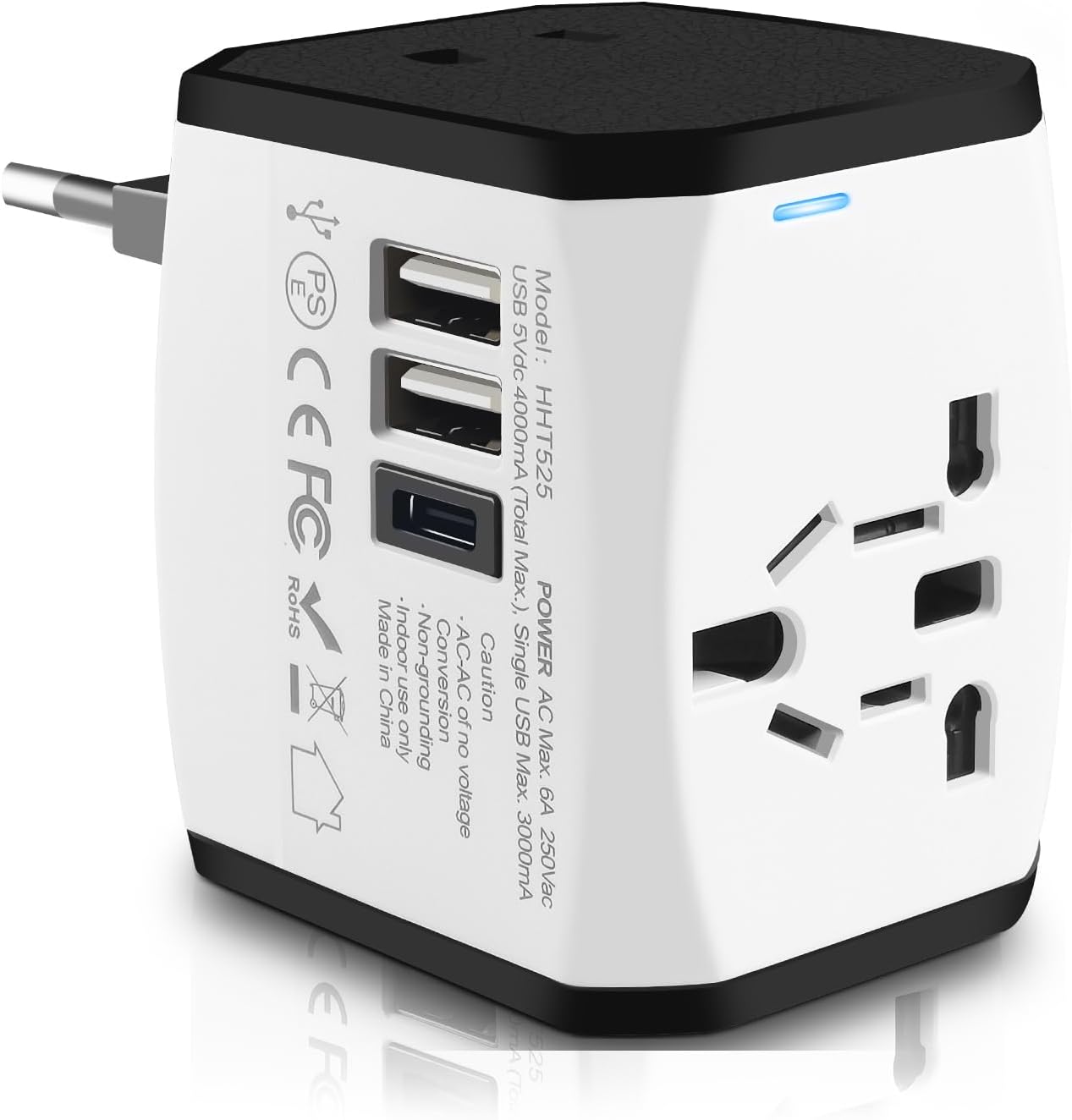 Amazon.com: Ceptics 3 Outlet Travel Adapter Plug Type L for Italy ...
