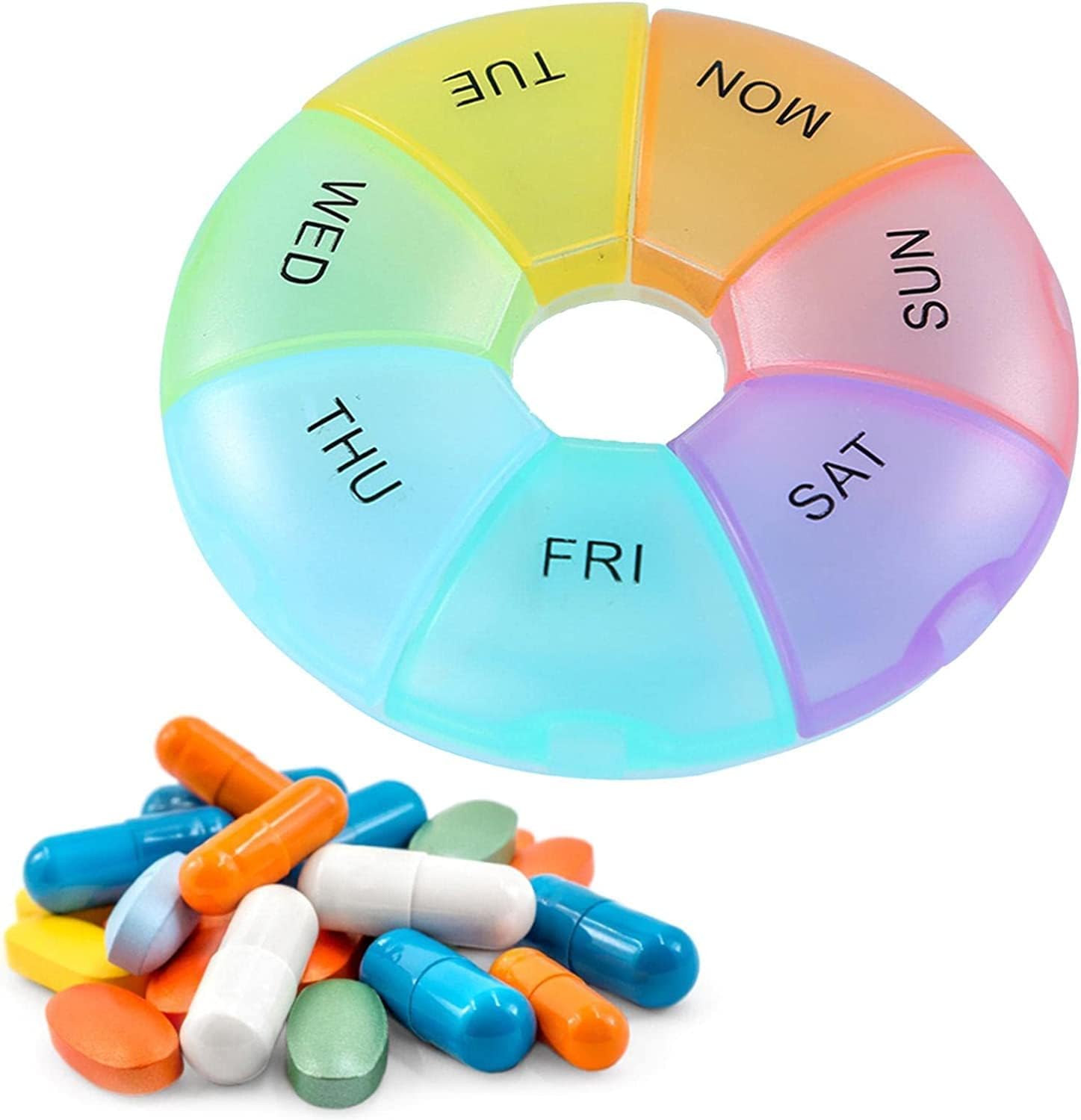 Pill Box Organiser, 7 Day Extra Large Tablet Pill Case Medicine Bottles ...