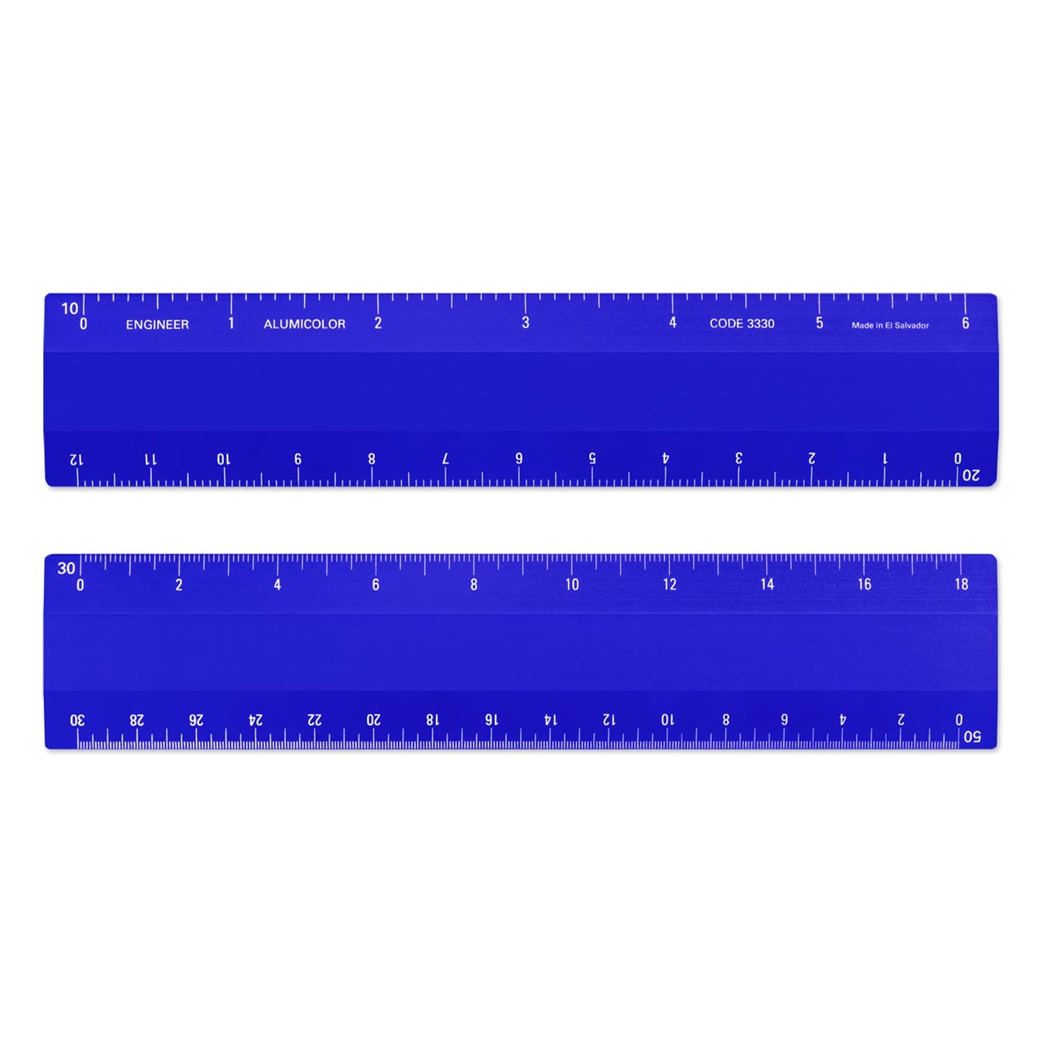 Amazon.com: Alumicolor Engineer Ruler Scale w/ 4 Bevel Design for ...