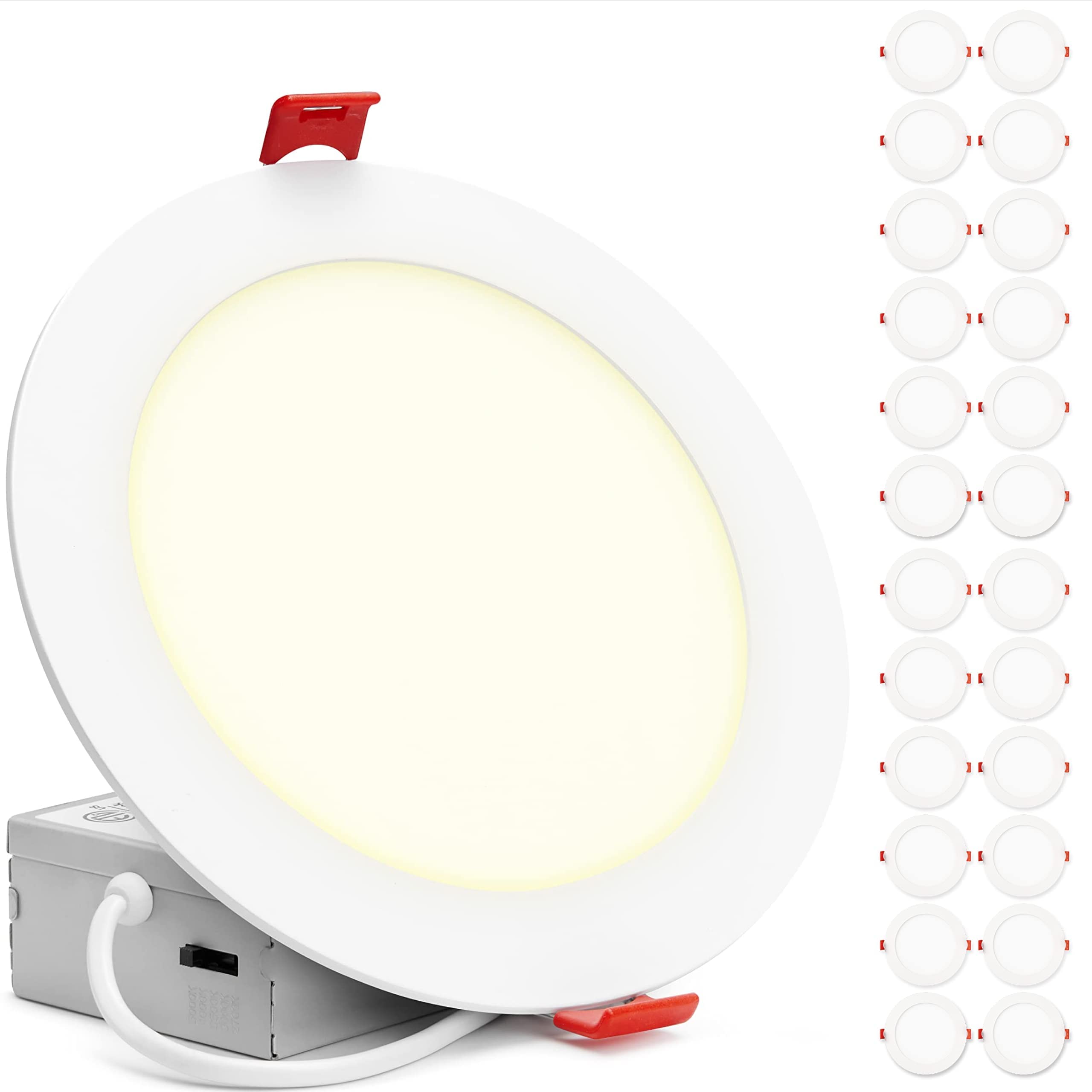 LED Recessed Lighting 6 inch (24 Pack) - LED Ceiling Lights Ultra Thin ...