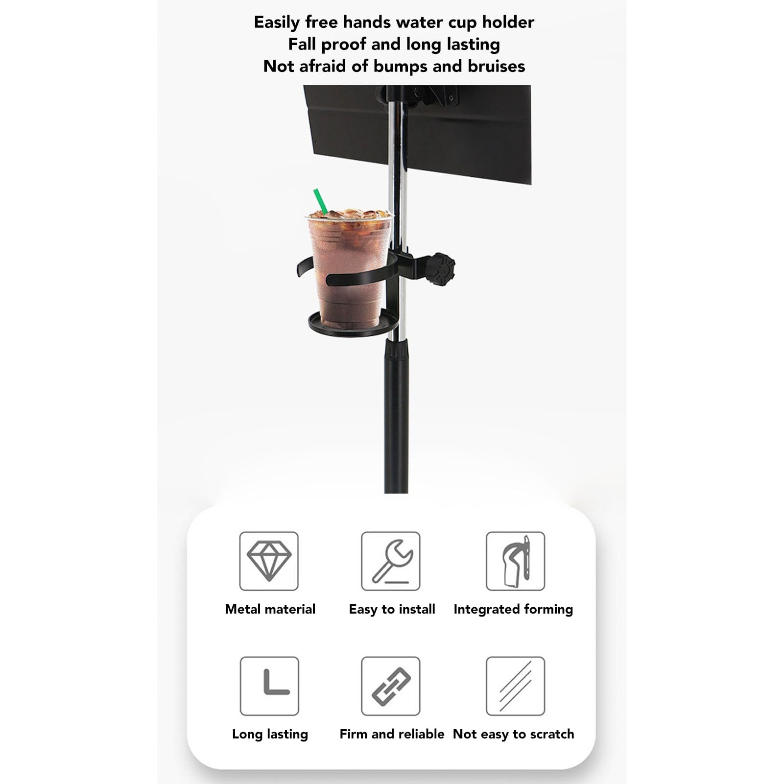 Snapklik.com : Mic Stand Cup Holder Mount, Adjustable Water Bottle ...