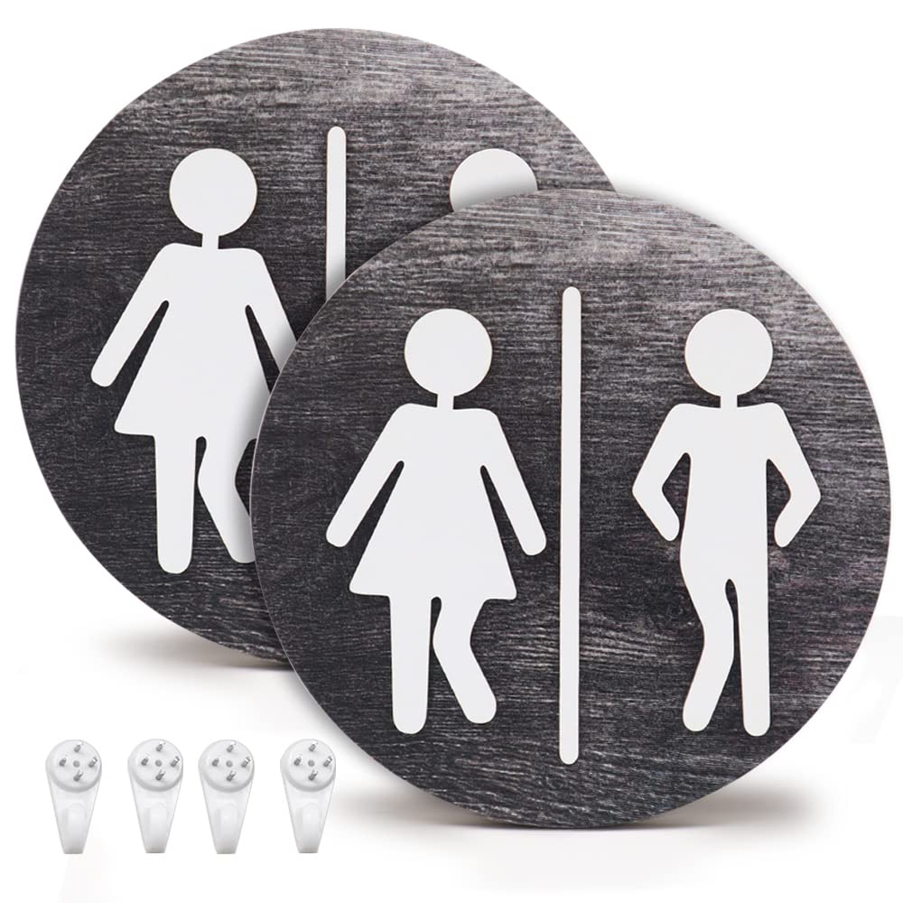 Unisex Bathroom Sign On Door