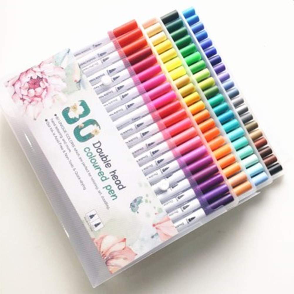 Buy Dual Tips Coloring Brush, Fineliner Color Pens Hook Pen Colors of ...