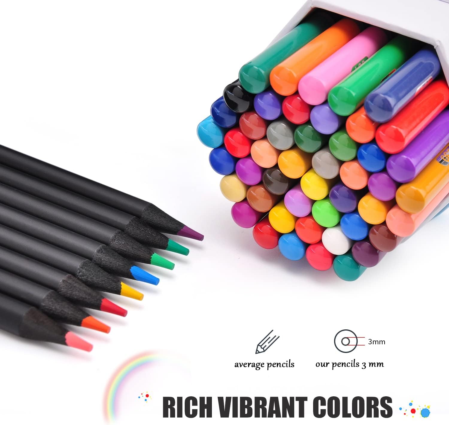 Polychrome Colouring Pencils for Adults&Teens,Pre-Sharpened,48 Artist ...