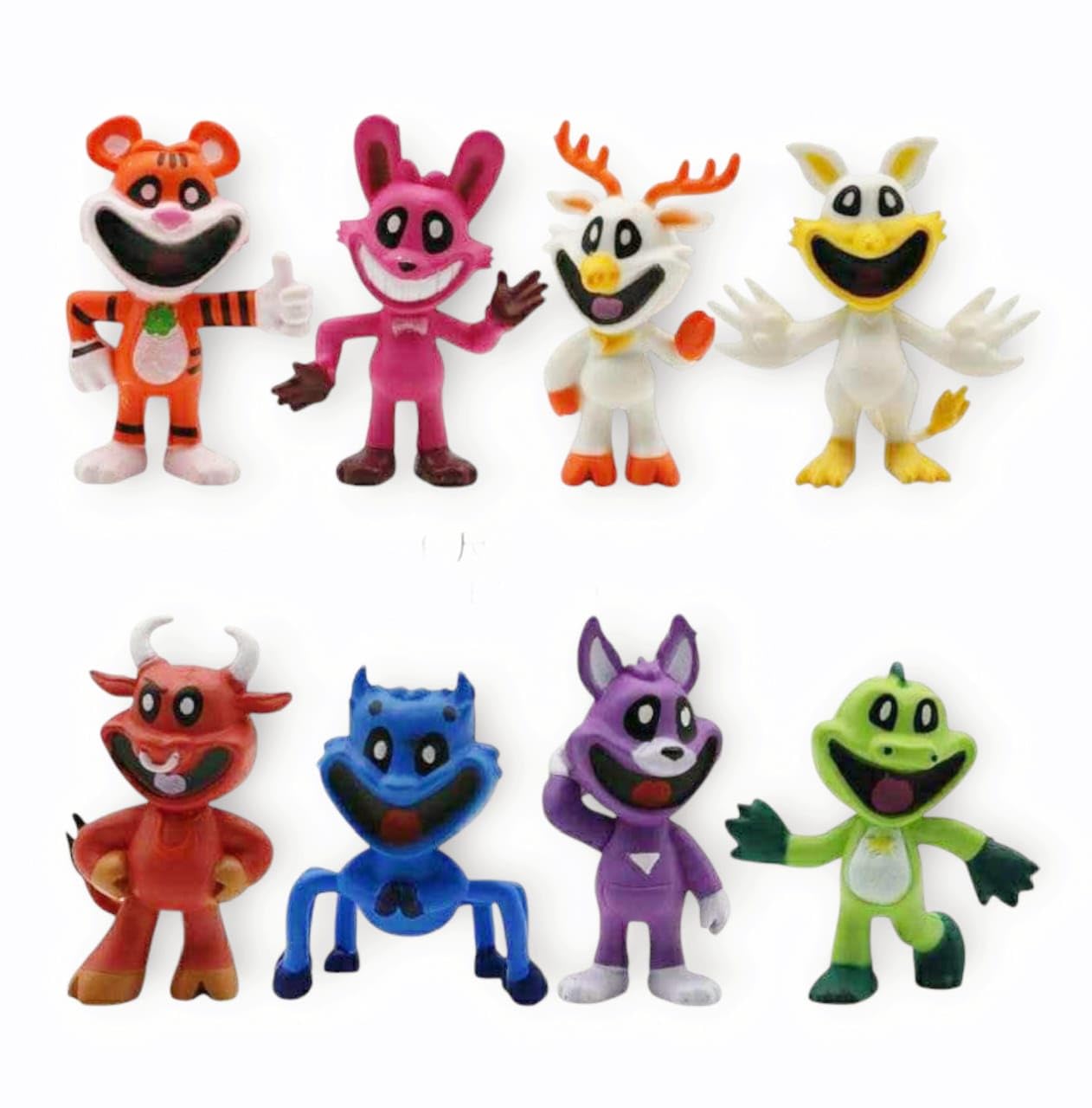 Amazon.com: Smiling Cartoon Action Figure Colorful Animal Friends, Fun ...