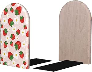 Amazon.com: Cute Strawberry Book Ends for Shelves 1 Pair - Wood Metal ...
