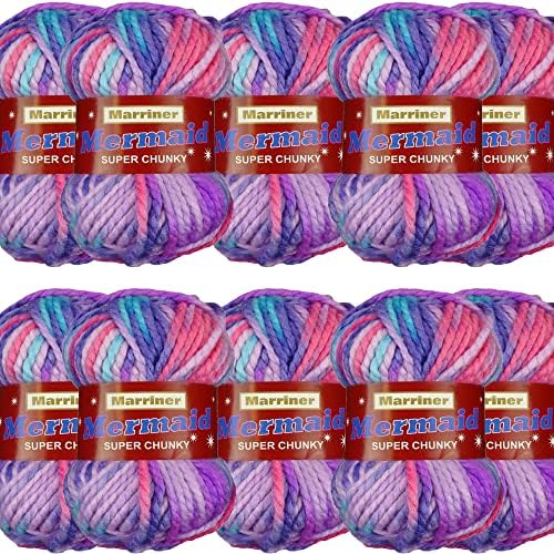 Marriner Mermaid Super Chunky Yarn with 100% Acrylic 14/16 Ply ...