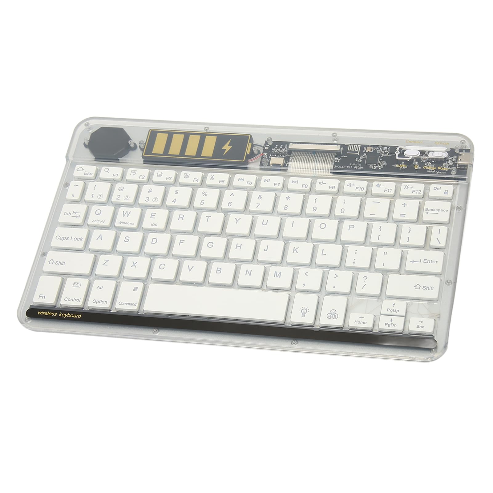 Buy JectseBluetooth Keyboard, 10 Inch Ultra Thin Transparent Acrylic ...