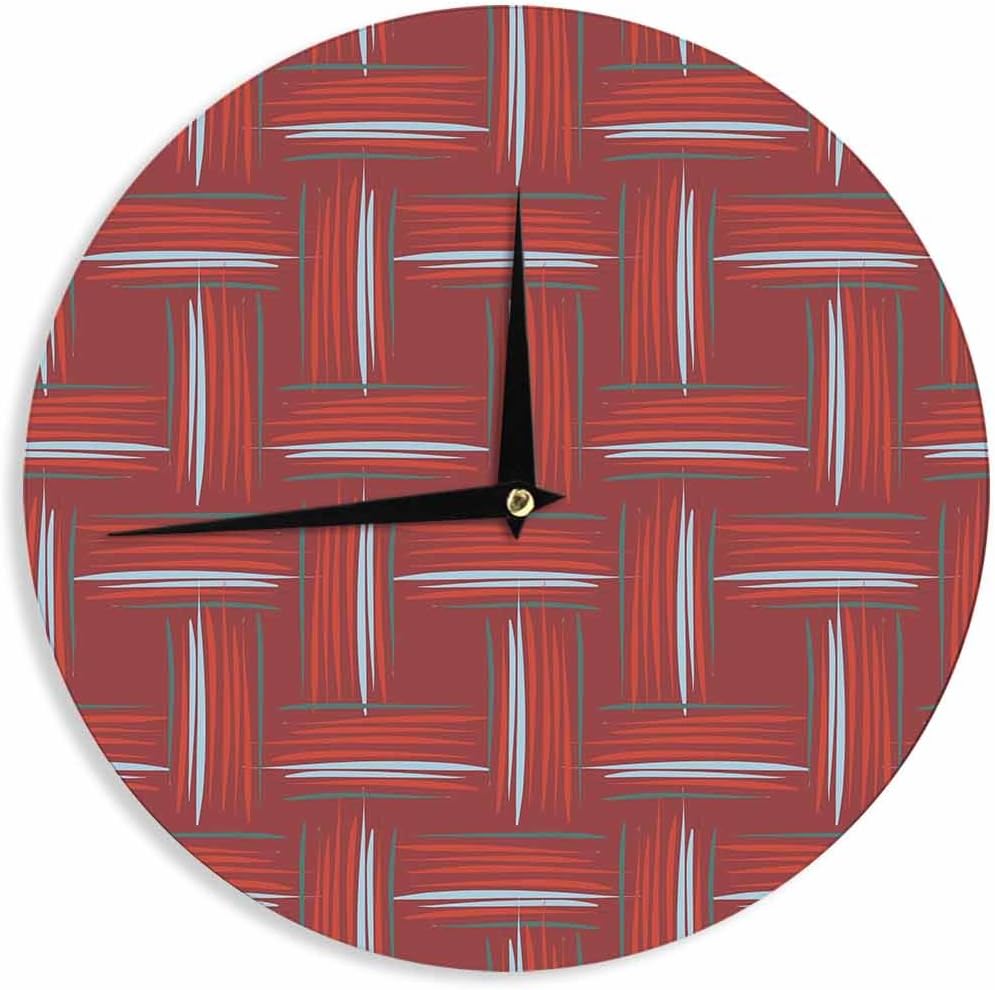 Amazon.com: KESS InHouse Empire Ruhl Rust Crosshatch Red Blue Digital ...