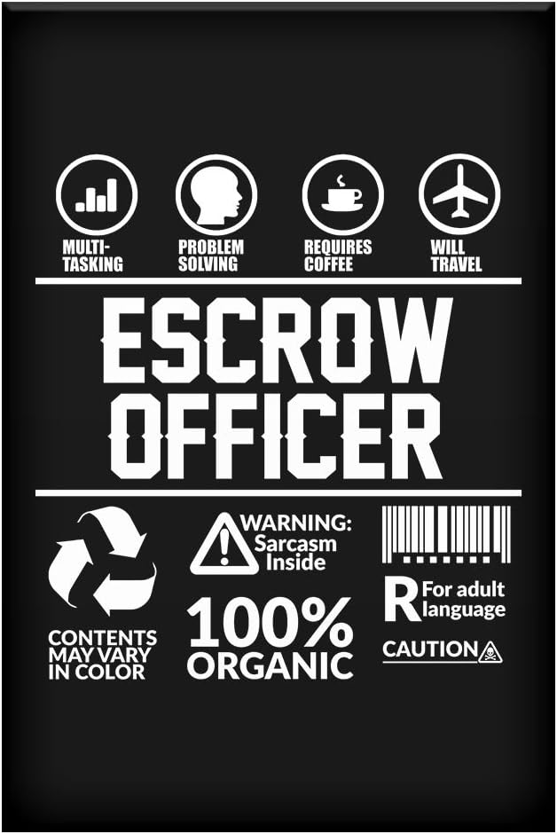 Amazon.com: Home Of Merch Sarcasm Poster Gift for Escrow Officer Humor ...