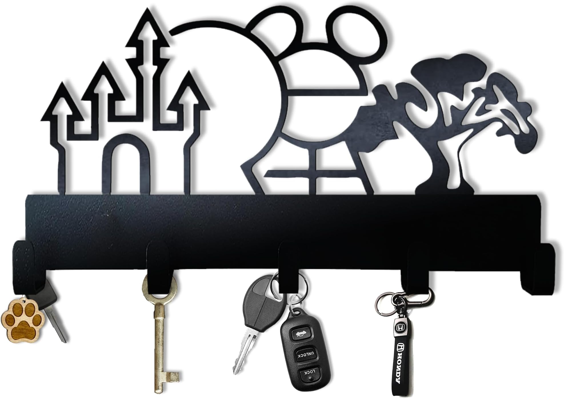 Amazon.com: Pentacle Toys Disney Home 5 Hook Key Holder - Disney Castle ...