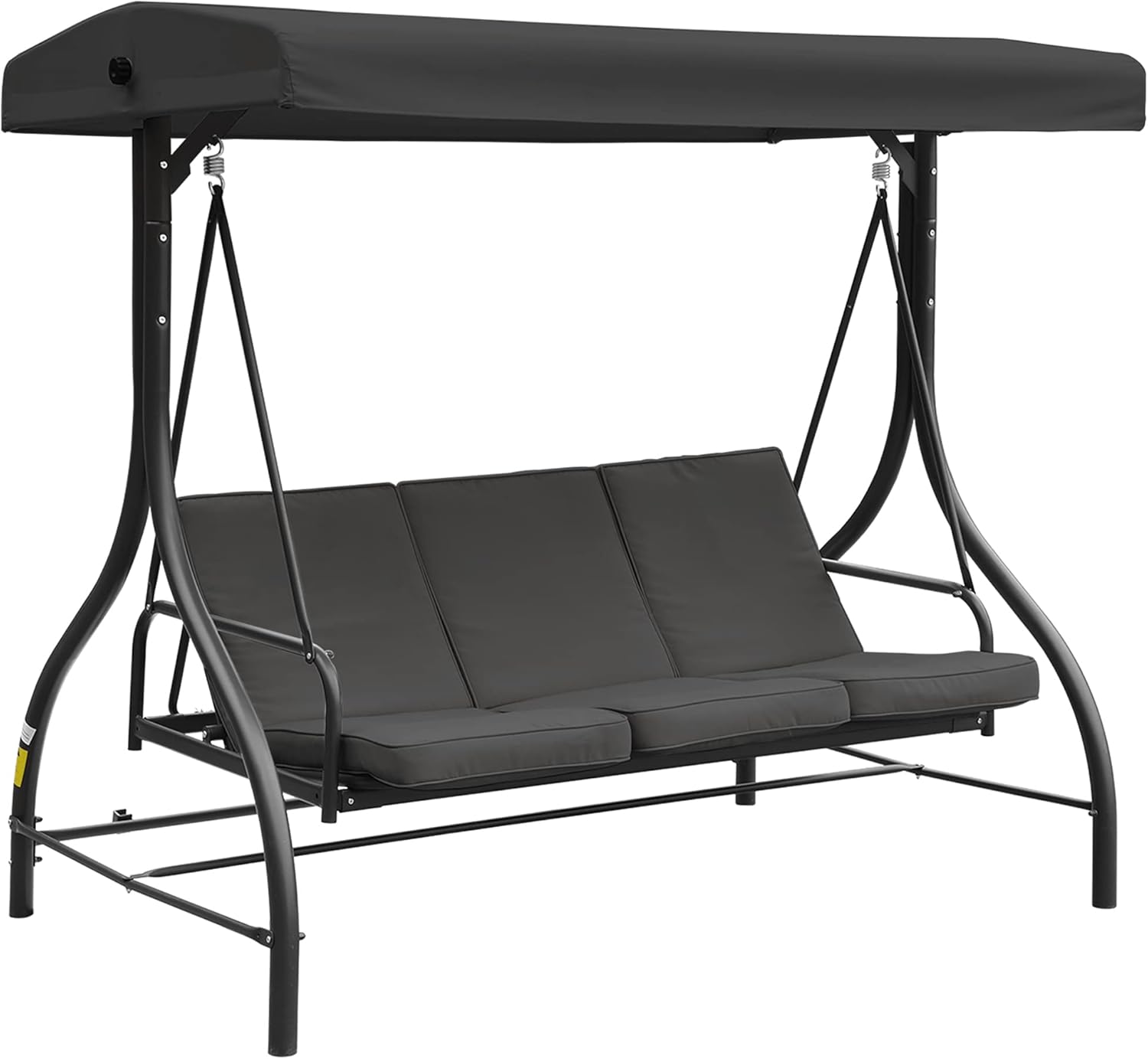 Amazon.com : MONDAWE 3 Seat Patio Swing Bench with Canopy, Outdoor ...