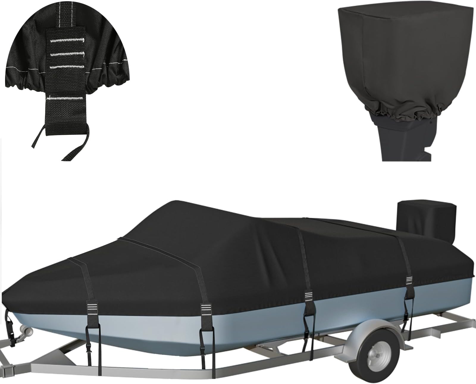 Amazon.com: BOATPRO Boatpro 16 Foot Boat Cover,Waterproof 900D Heavy ...