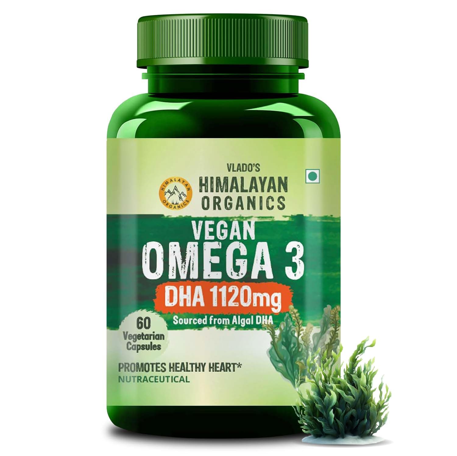 Vlado's Himalayan Organics Vegen Omega 3 - 1120 MG Supplement | 3X ...