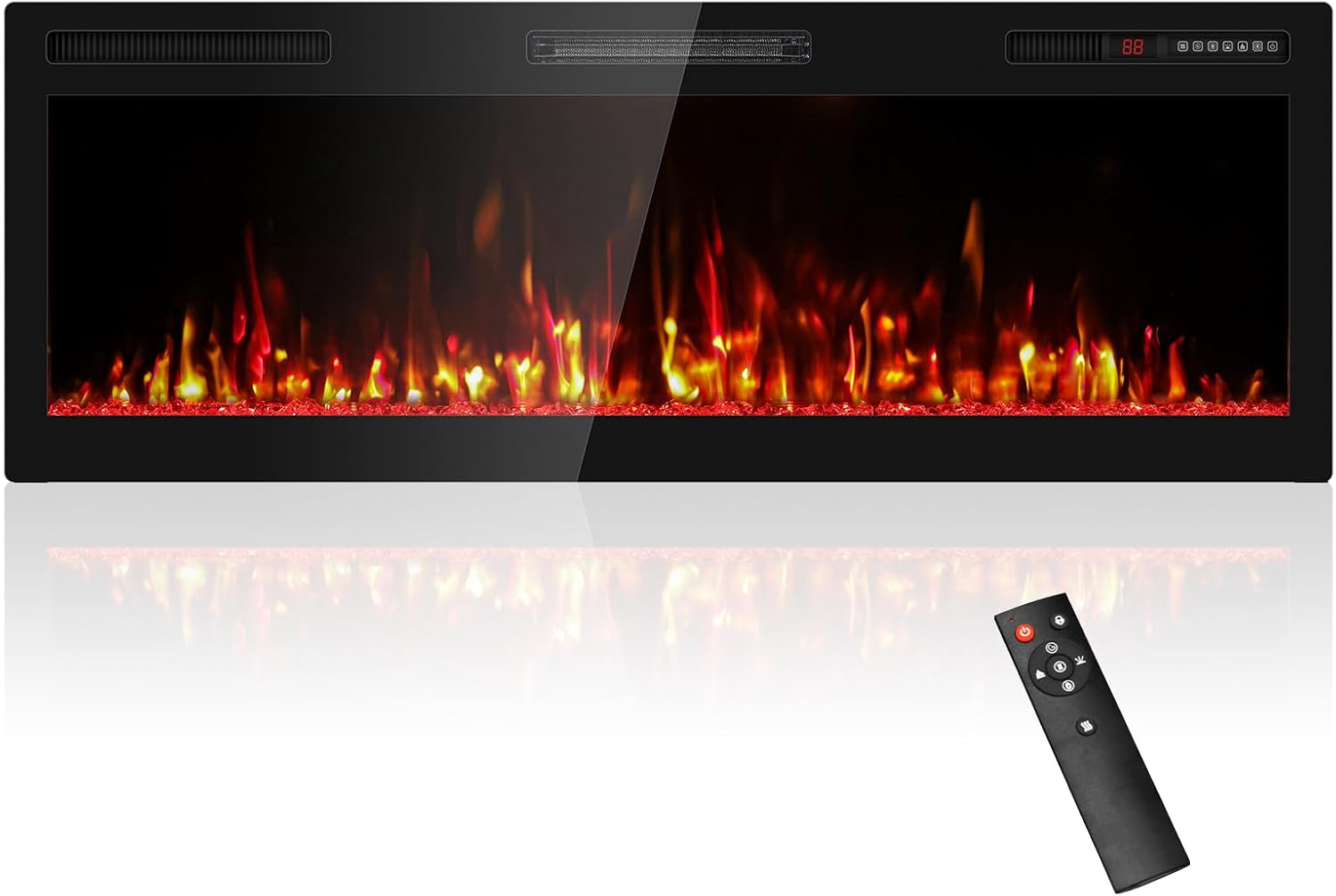 Amazon.com: Eueiriup 50" Electric Fireplace Recessed Wall Mounted Wide ...