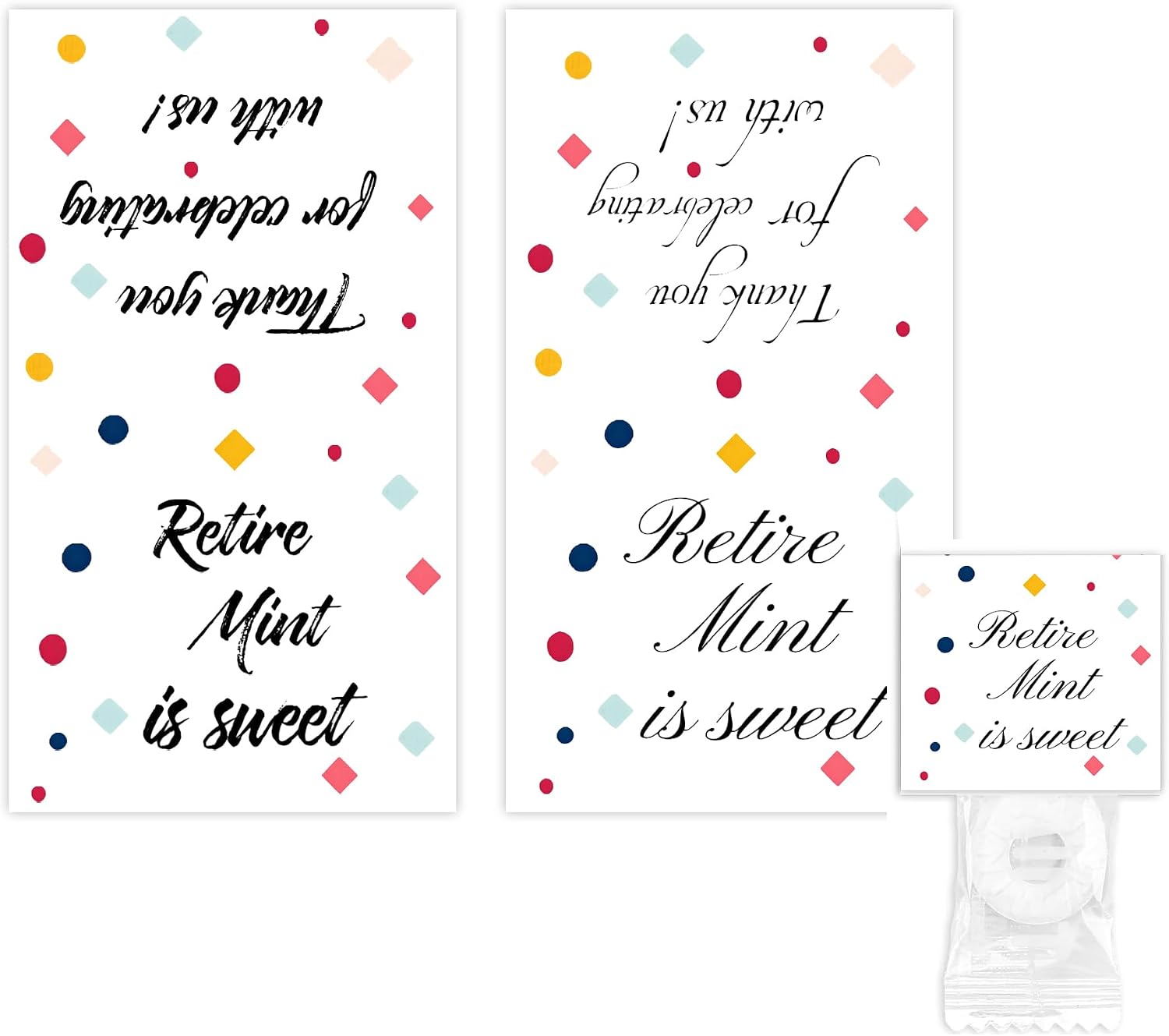 Amazon.com: Retire Mint is Sweet Favors Labels,1.5 x 4 Inches Self ...