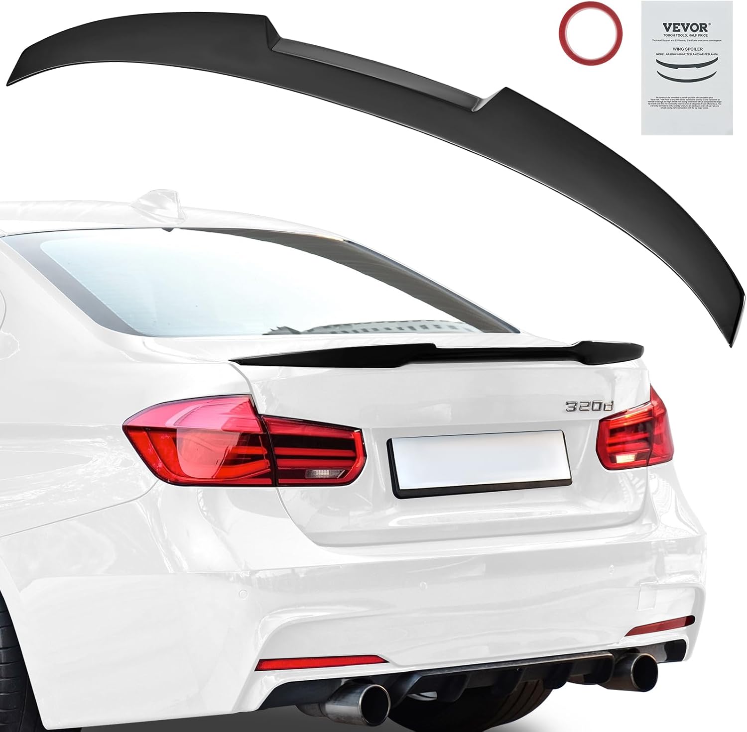 Amazon.com: VEVOR GT Wing Car Spoiler, 48.4 inch Spoiler, Compatible ...